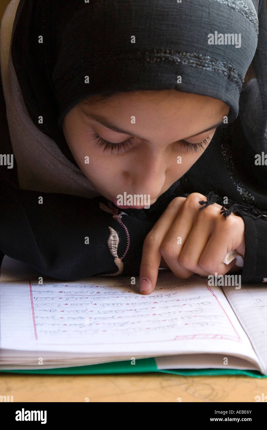 Surman, Libya, near Tripoli. Girl Memorizing the Koran in the Madrasa ...