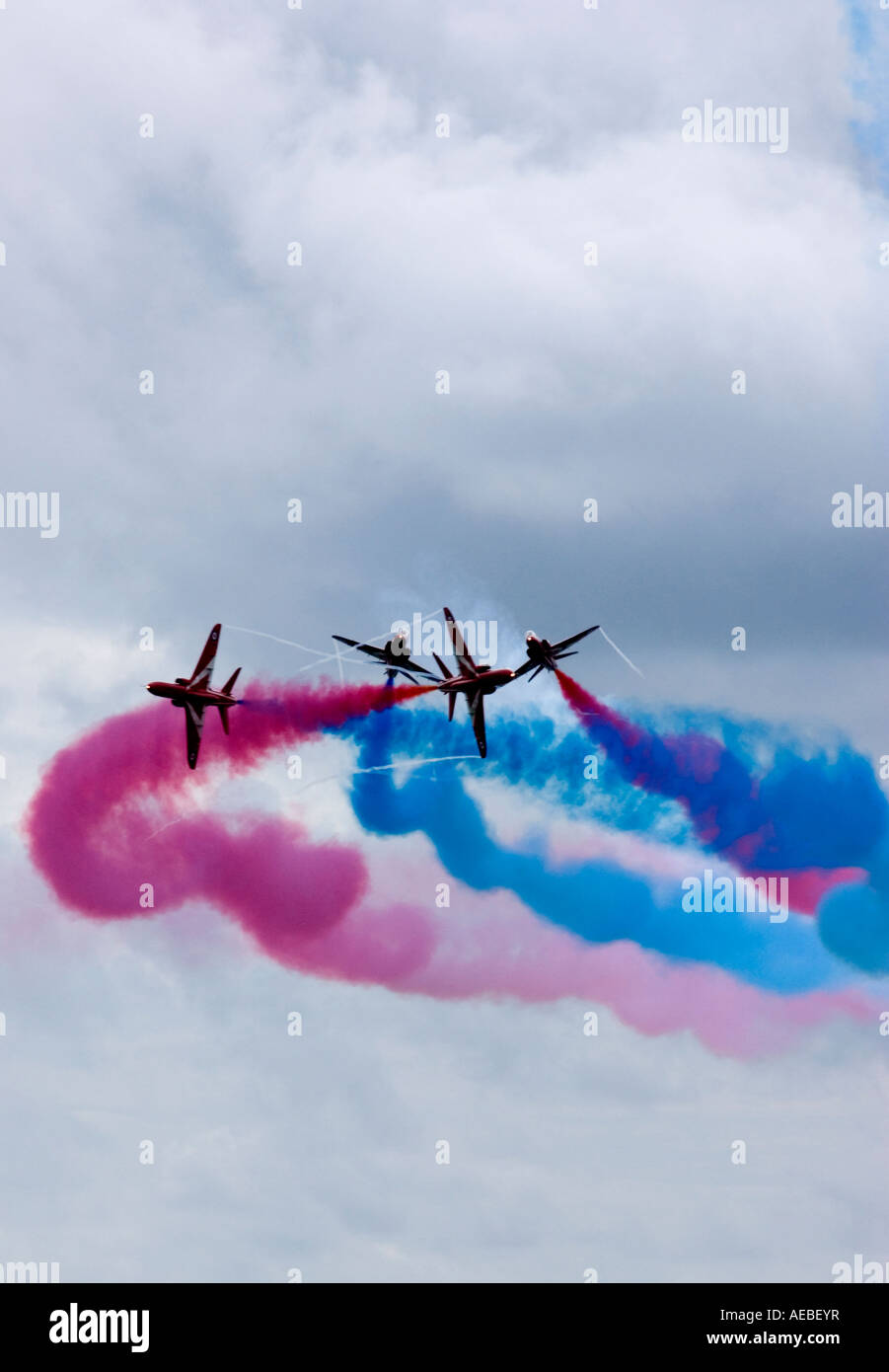 The RAF Red Arrows at Airbourne, the annual airshow on the seafront ...