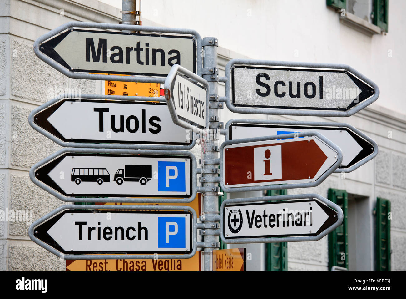 Road markings, Switzerland Stock Photo - Alamy