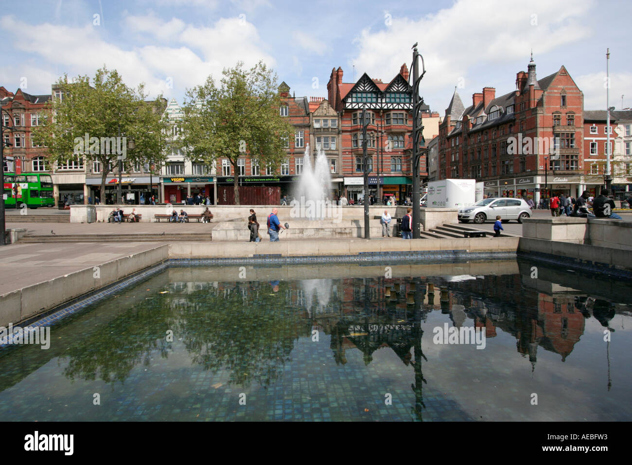 council house central square reflections nottingham city centre england ...