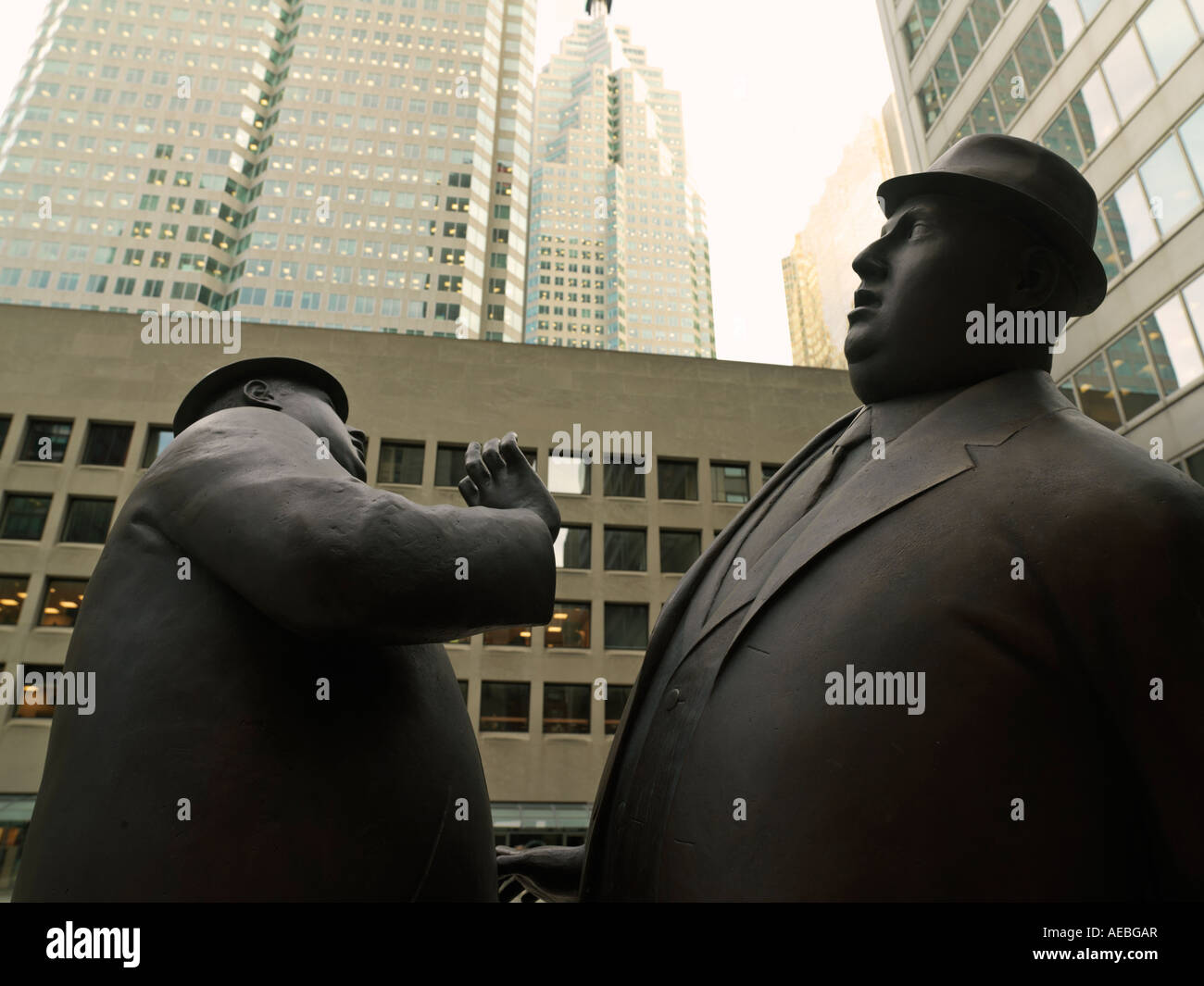 Canada Ontario Toronto Financial district at night Bronze sculpture by ...