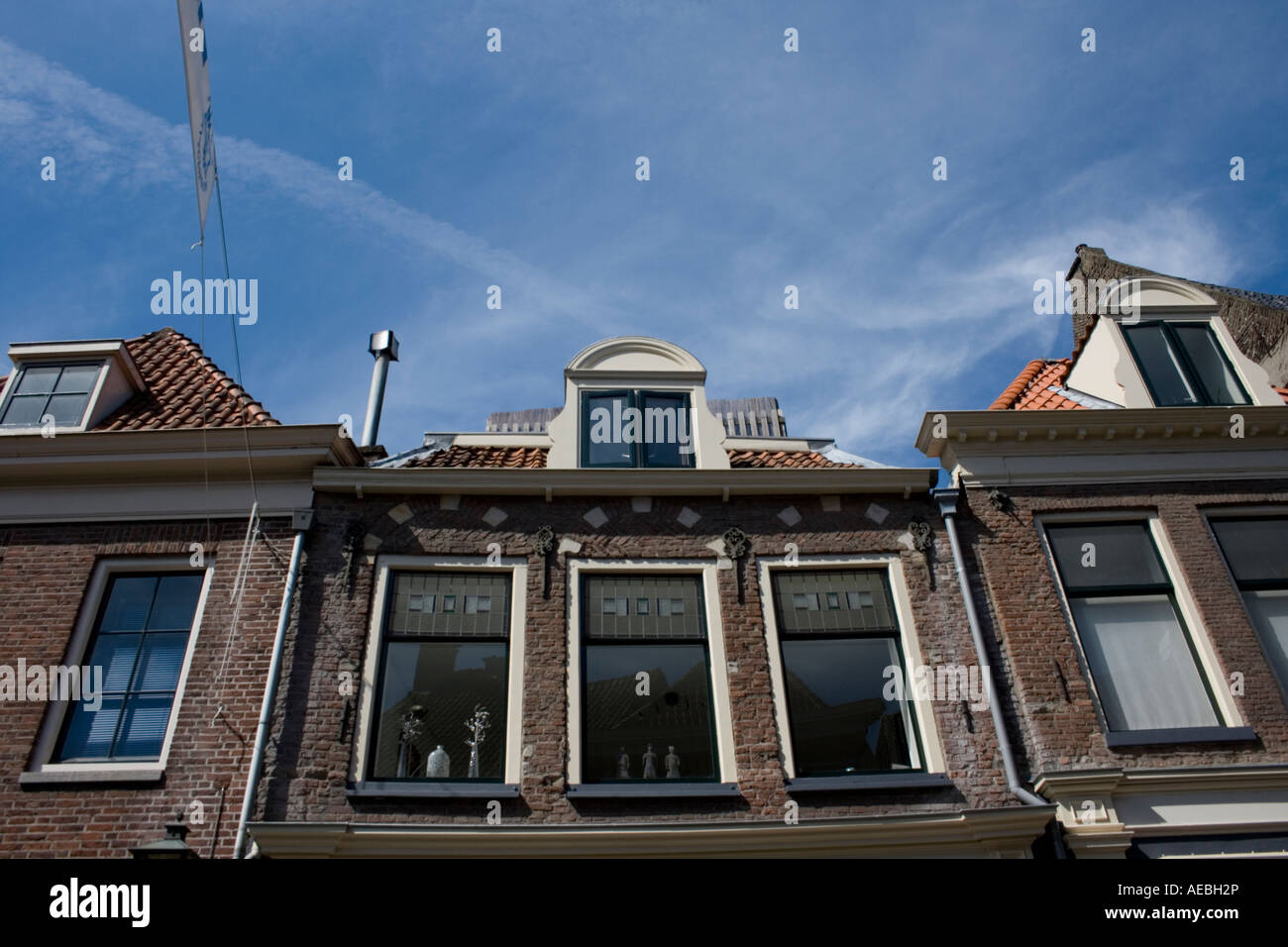 Upper angle view of partial historical property Stock Photo - Alamy