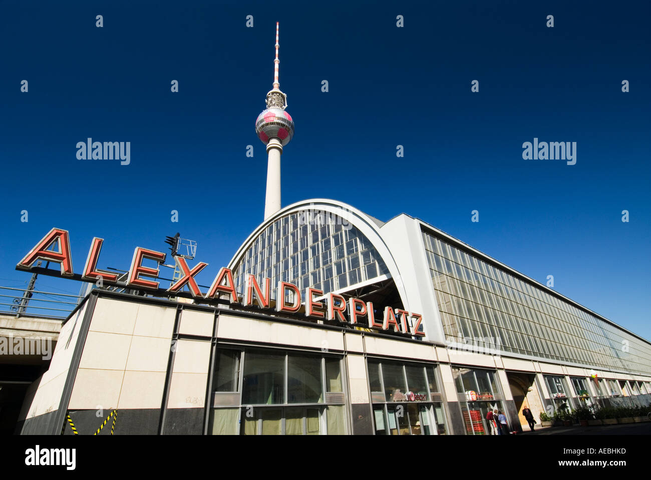 Alexanderplatz railway station and Television Tower in Mitte Berlin ...