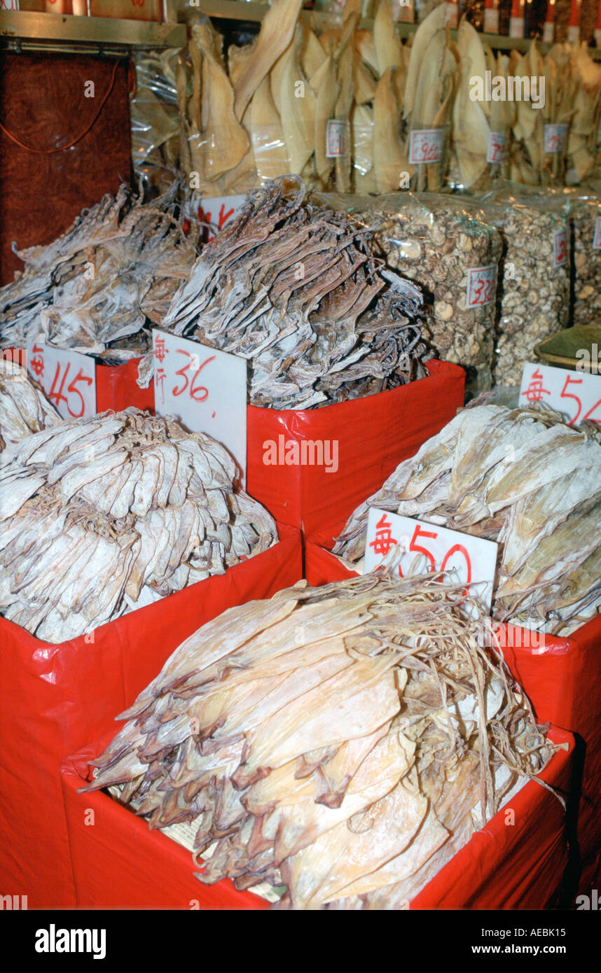 Dried Fish Shop Hong Kong Stock Photo - Alamy