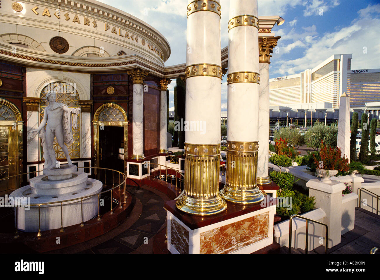 USA Nevada Las Vegas marble columns entrance Stock Photo - Alamy