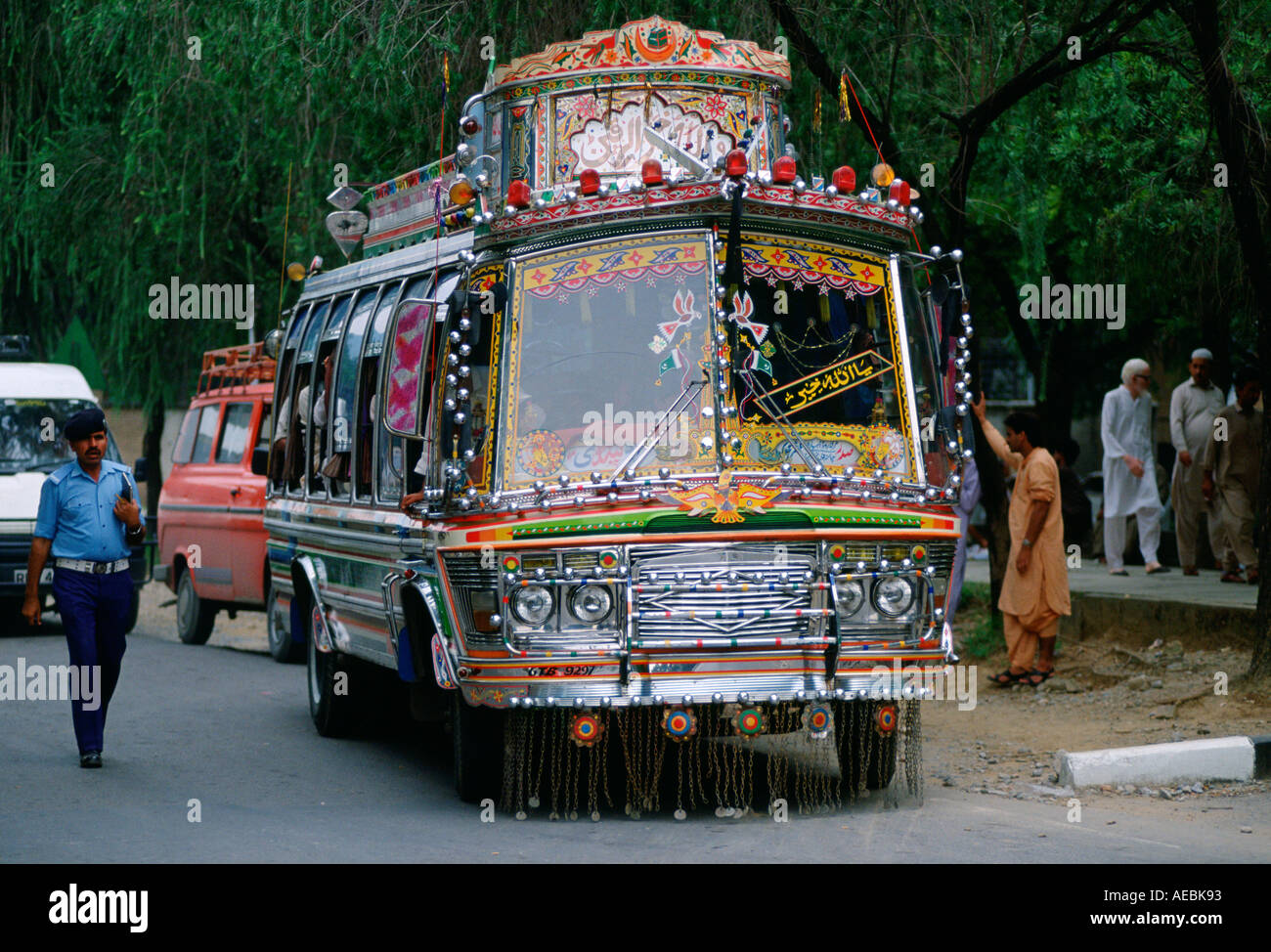 Decorated bus in Islamabad Pakistan Stock Photo - Alamy