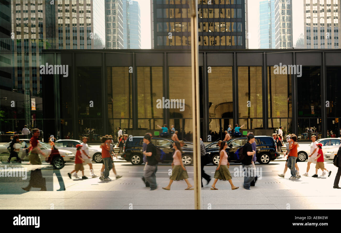 Canada Ontario Toronto pedestrians in the financial district of the ...