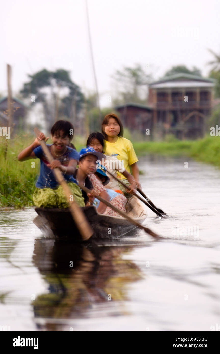 Teak boat, Burma Stock Photo - Alamy