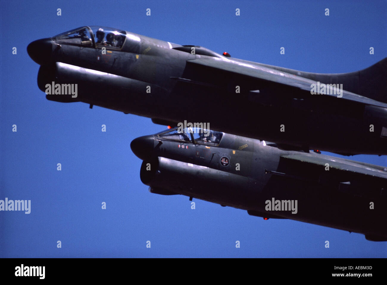 Vought A 7 Corsair II Fighters flying in close formation Stock Photo ...