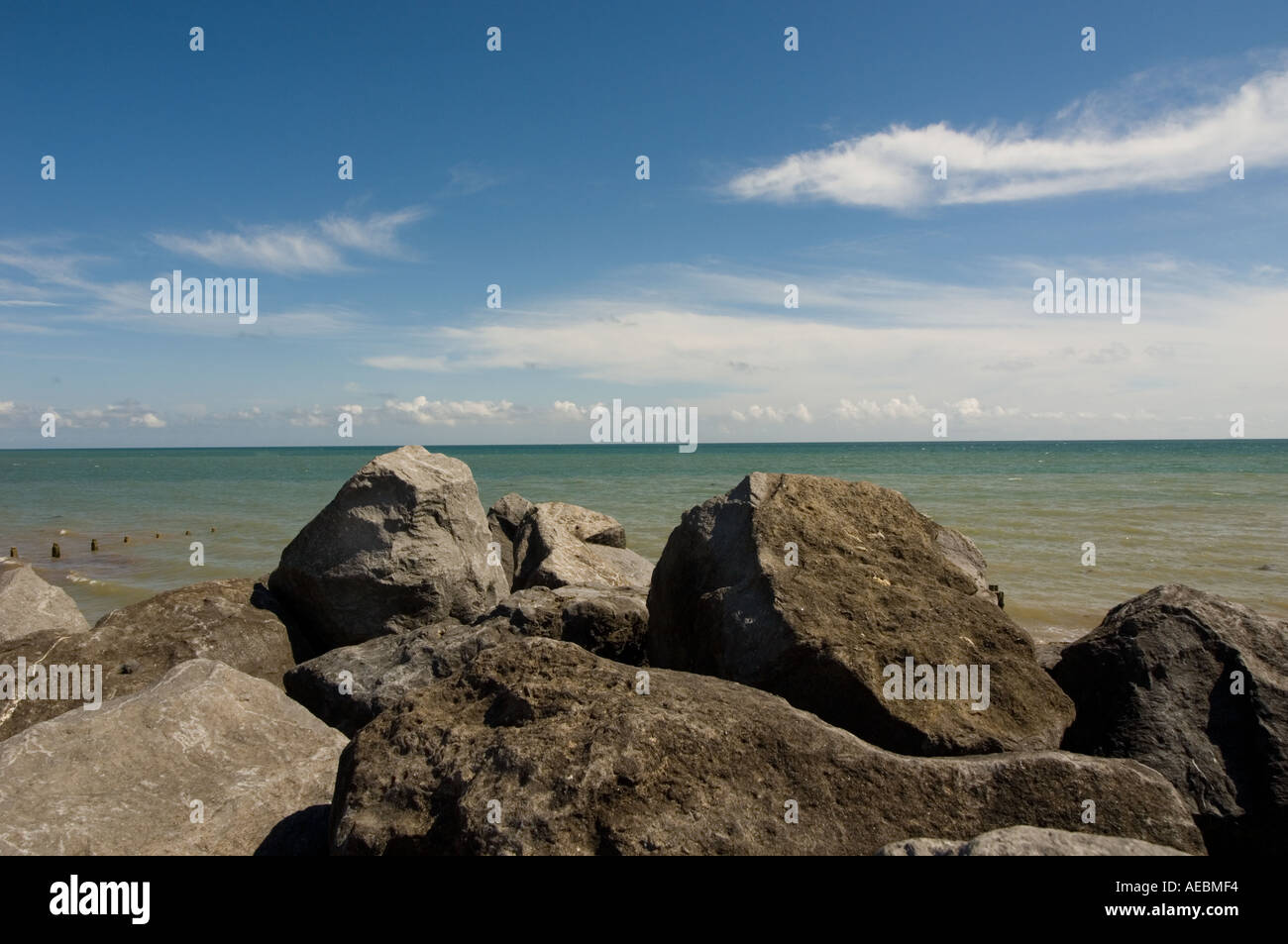 Coastal sea defense UK cut rock from Norway Stock Photo - Alamy