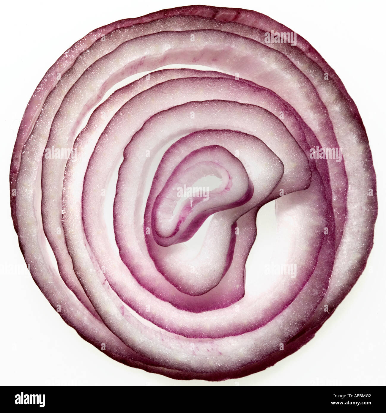 Red onion rings, cut-out Stock Photo - Alamy