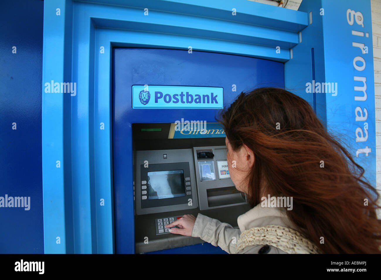 Cashwithdrawal unit by Postbank in Amsterdam Stock Photo - Alamy