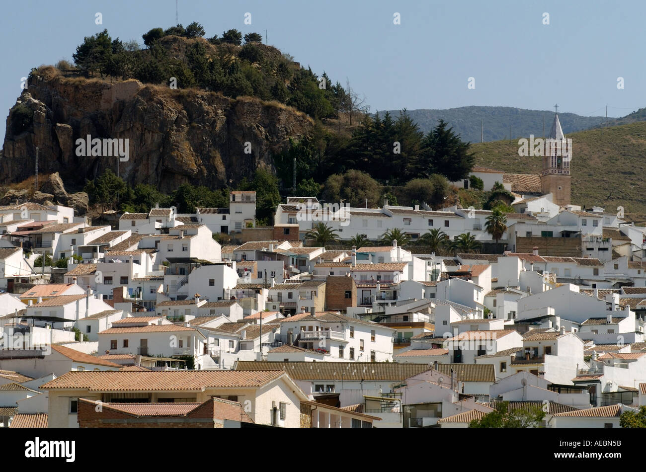 large limestone promontory known as Pena Ardales, Ardales Village ...