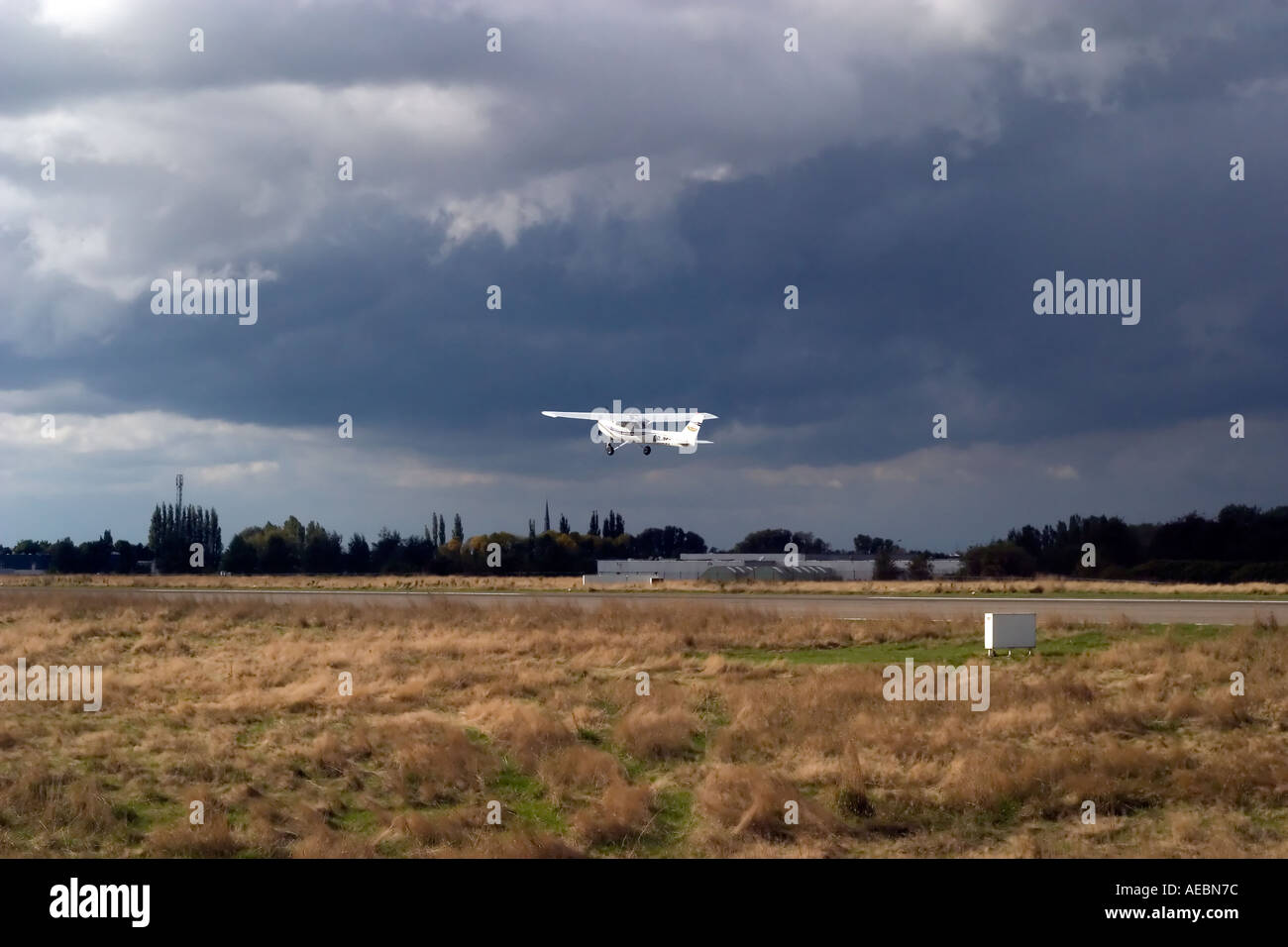 Light aircraft taking off Stock Photo - Alamy