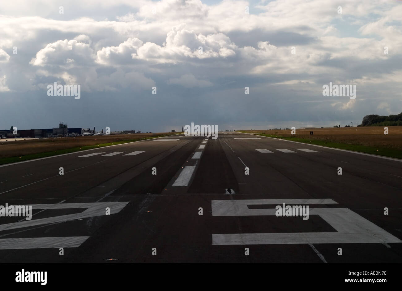 Take off on Airport runway Stock Photo - Alamy