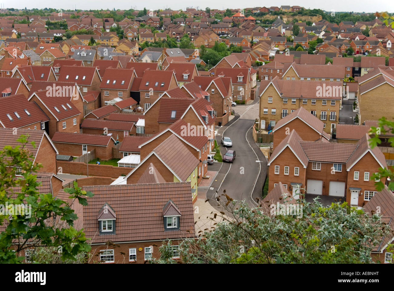 Extensive housing development at Chafford Hundred on the edge of London ...