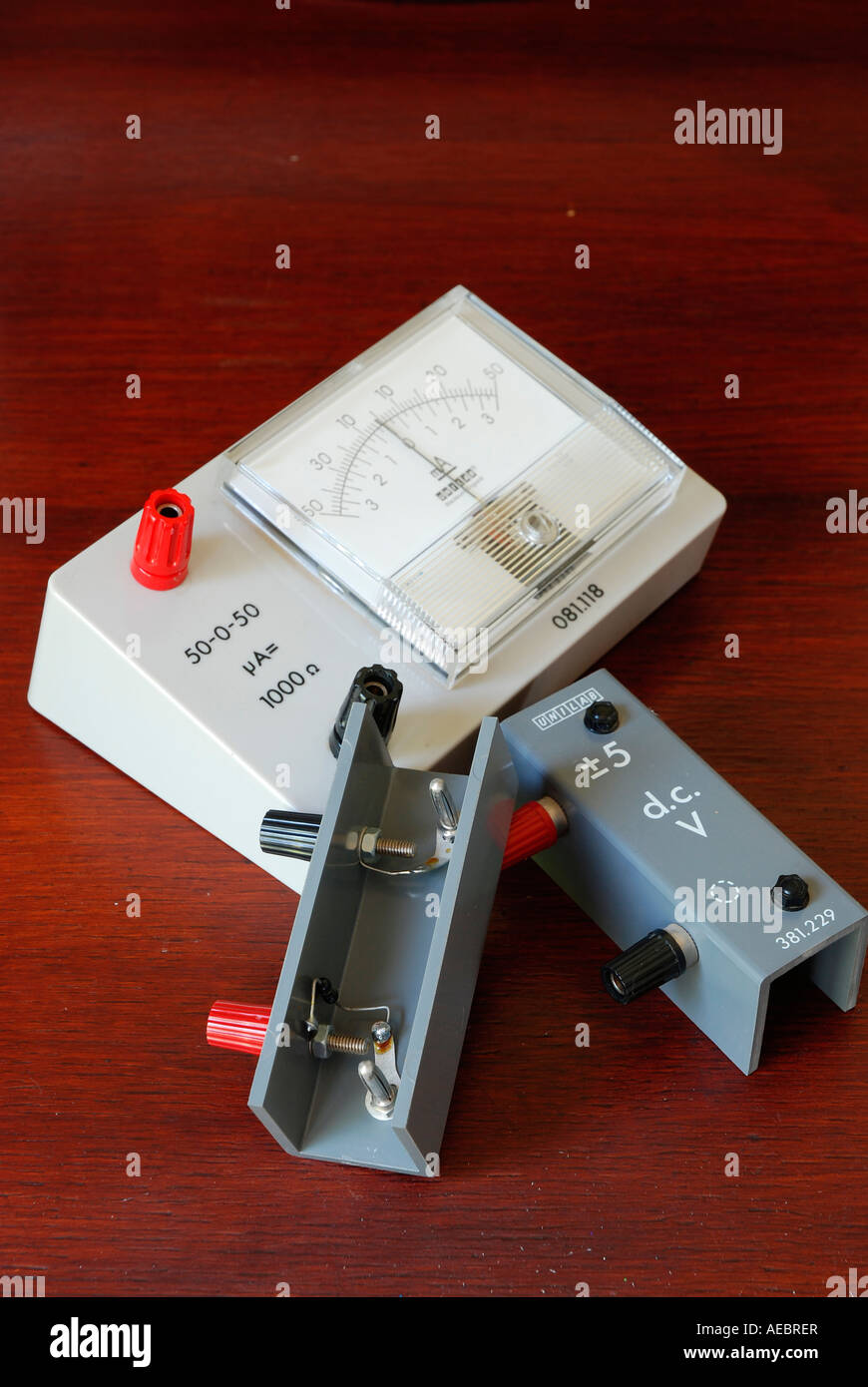 Center zero galvanometer with multipliers Stock Photo - Alamy