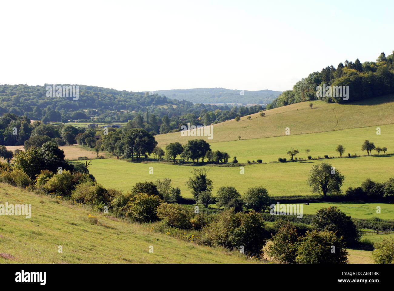 Chiltern Hills landscape near Turville, Buckinghamshire, England, UK ...