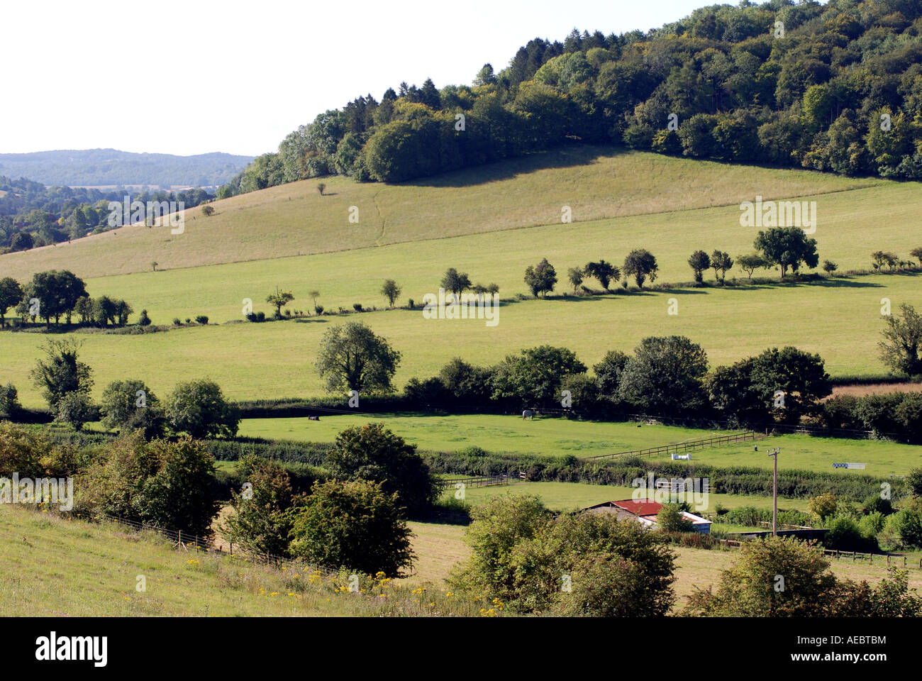 Chiltern Hills landscape near Turville, Buckinghamshire, England, UK ...