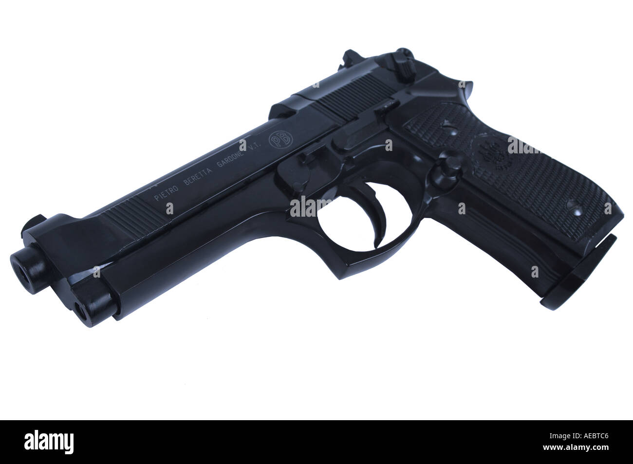 cut out of a berretta gun Stock Photo - Alamy