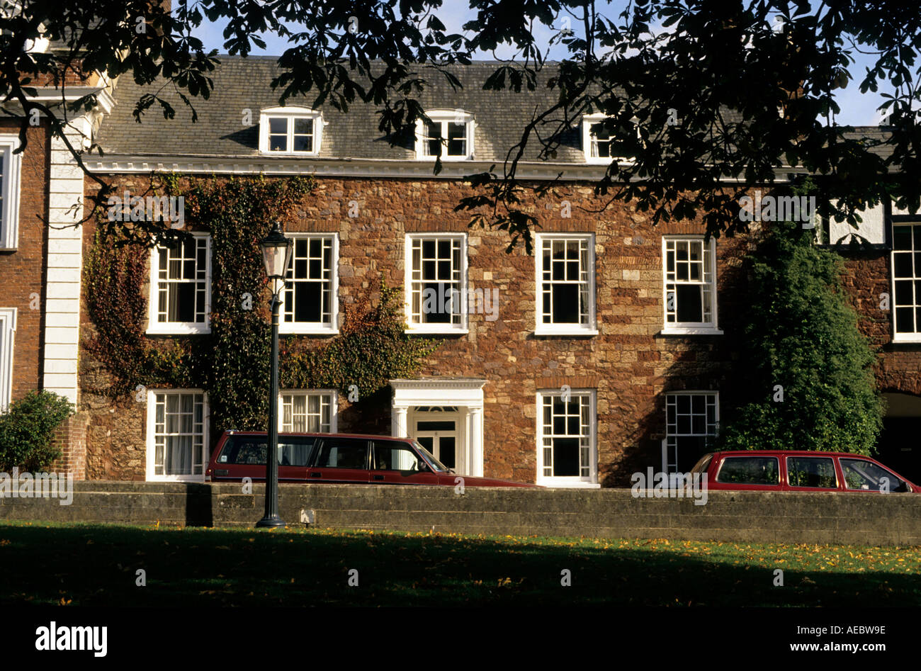 Typical Georgian Building Cathedral Close Exeter Devon England Stock ...