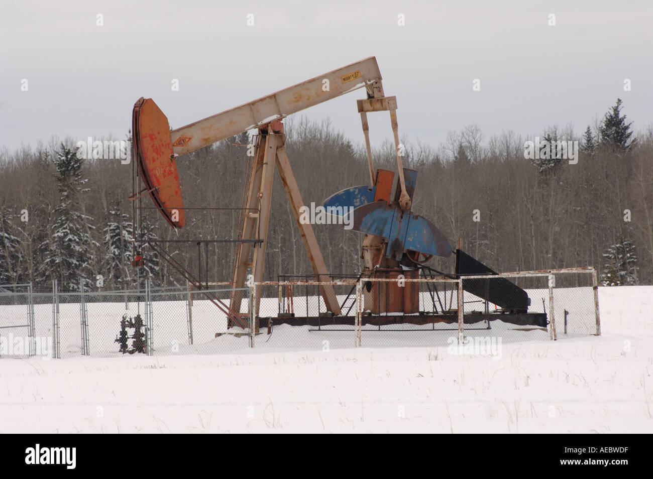 Alberta Canada oil well wells Stock Photo - Alamy