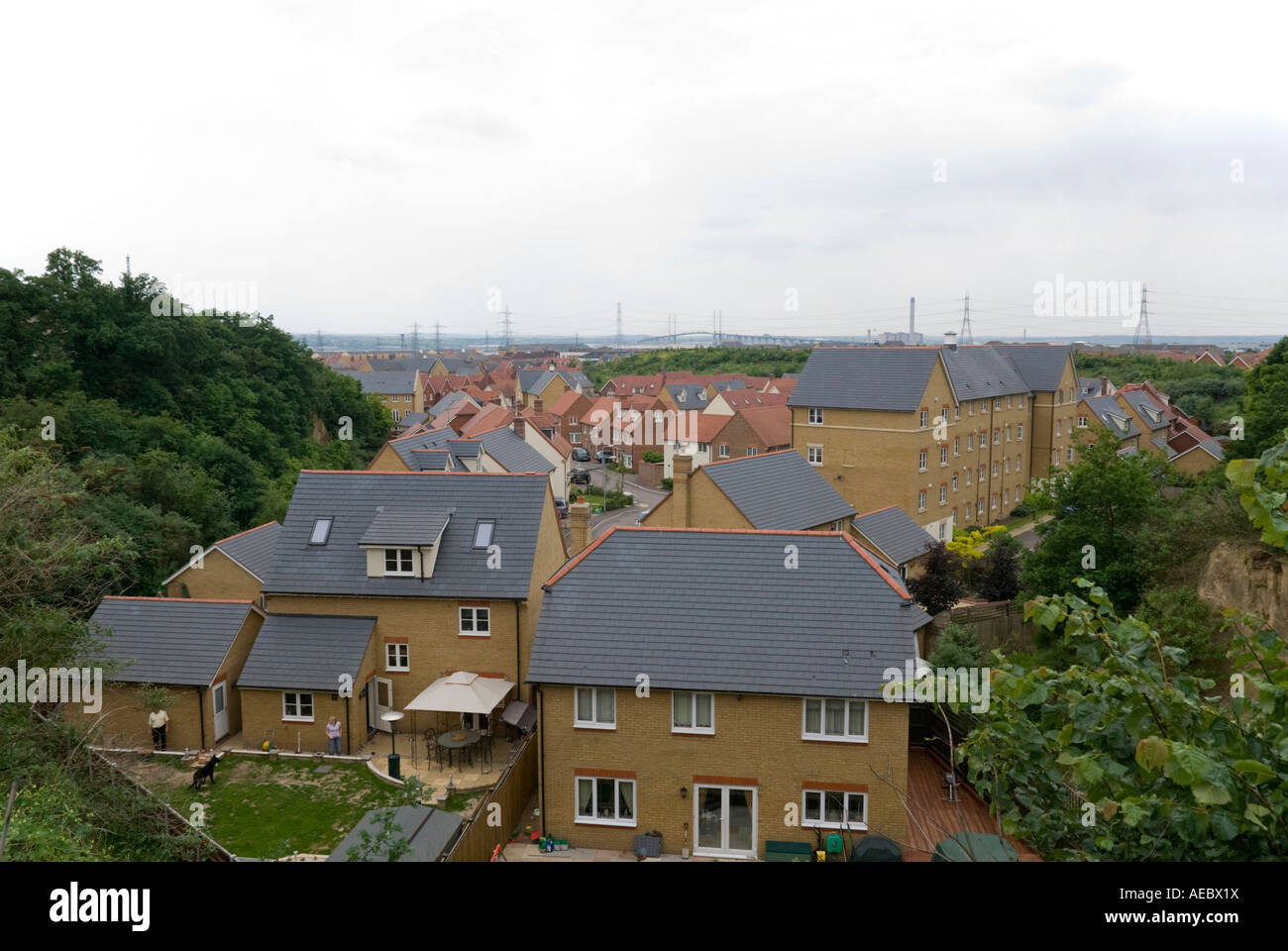 Chafford Hundred and Dartford Bridge Essex 2007 Stock Photo - Alamy