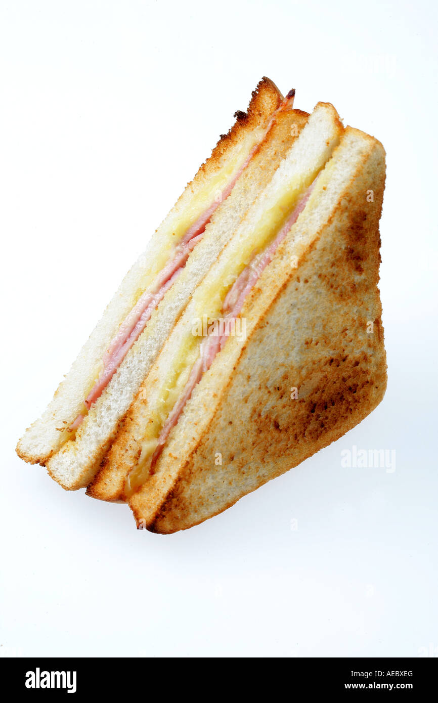 Toasted Cheese and Ham Sandwich Stock Photo - Alamy