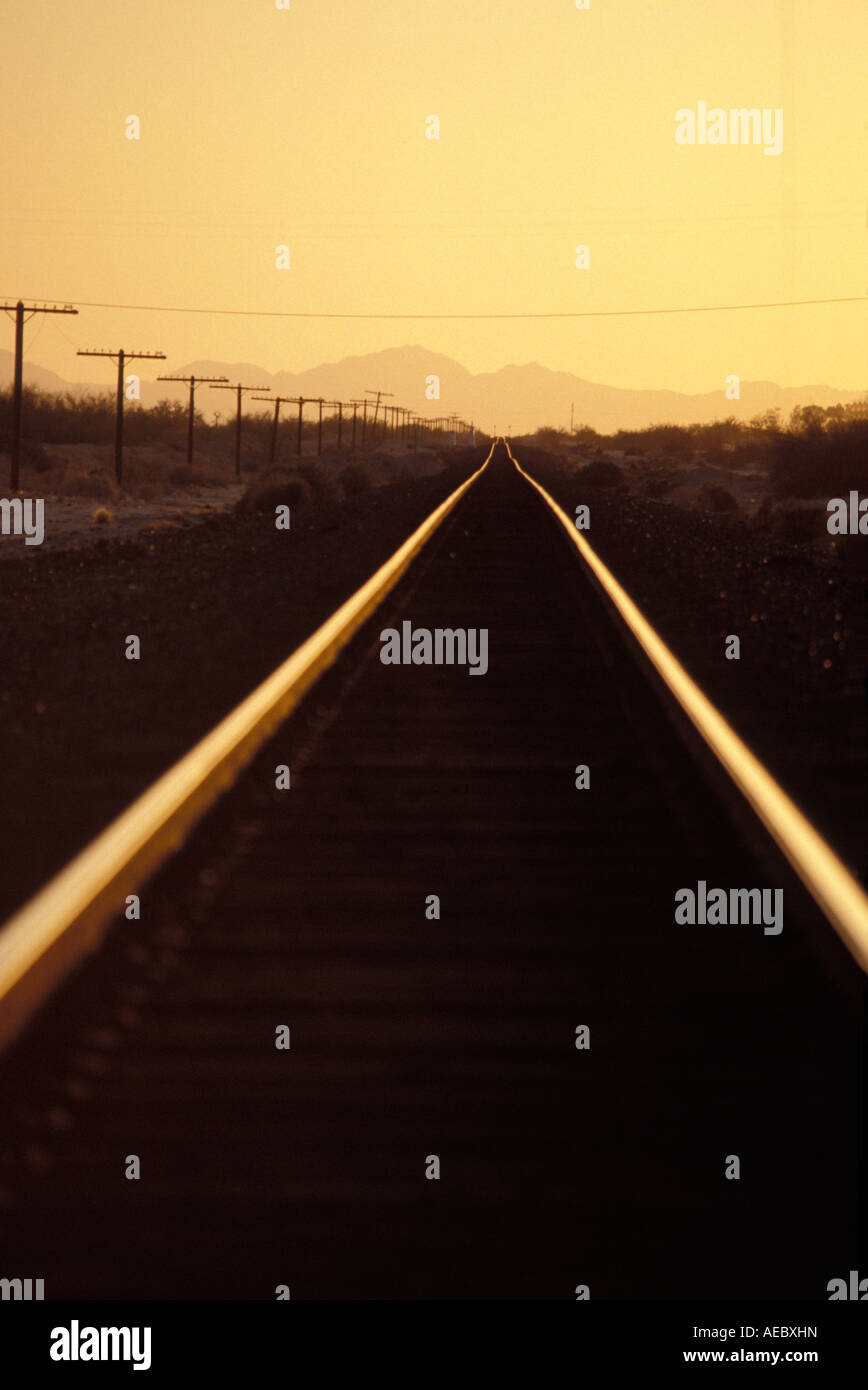 railroad track leading away AZ Stock Photo - Alamy