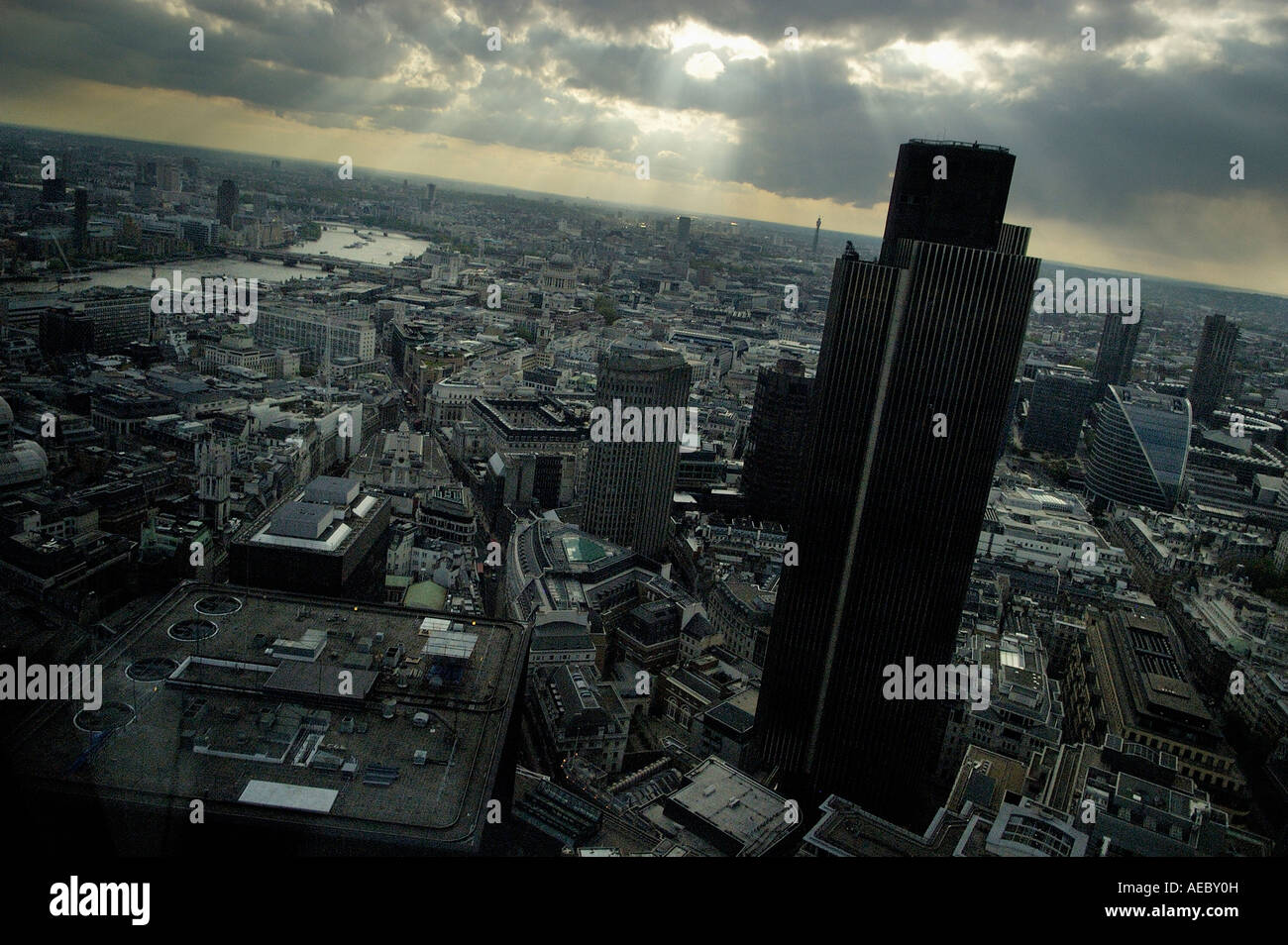 The view from the top of the Gherkin London May 2005 Stock Photo - Alamy