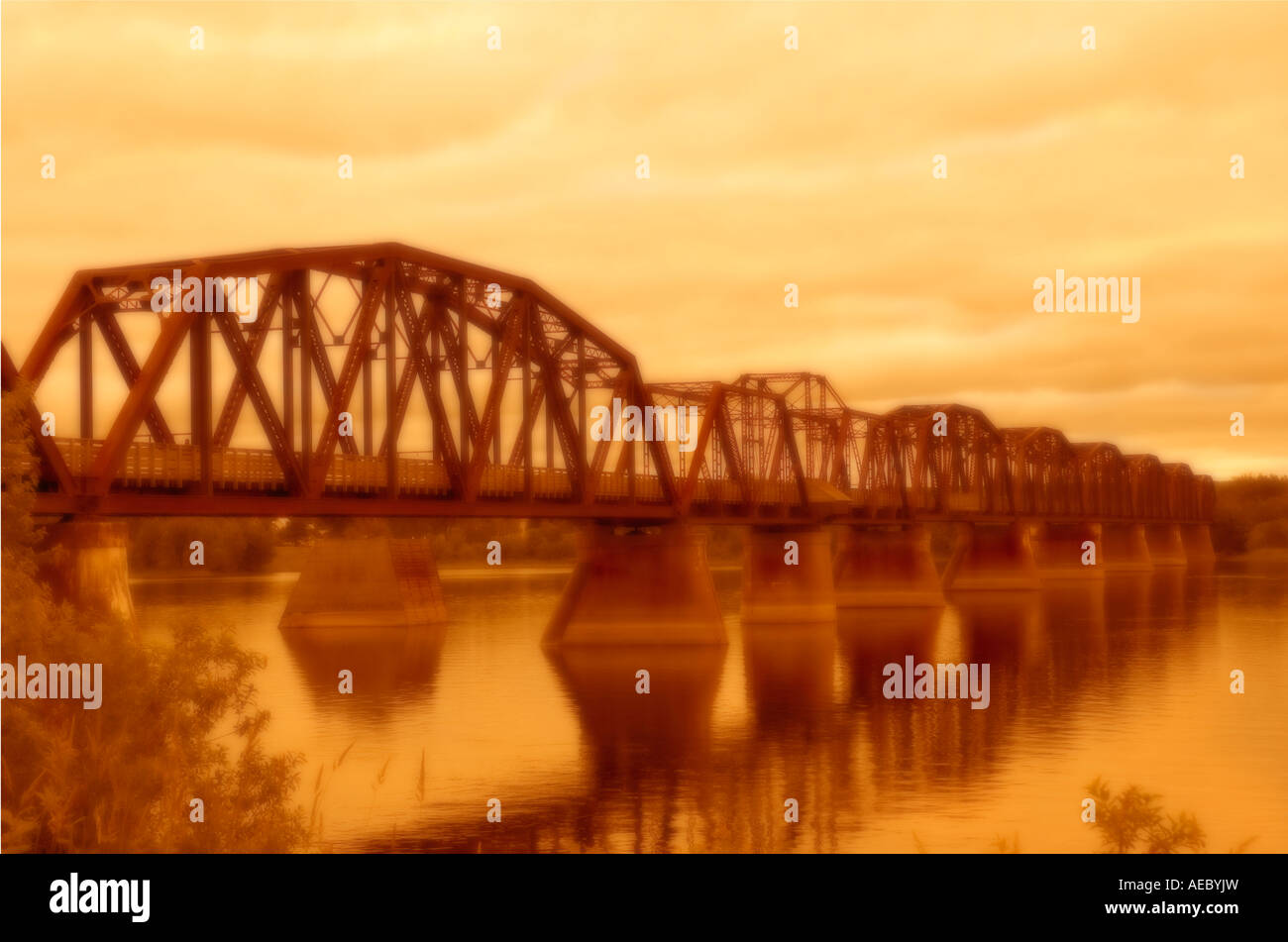 Fredericton walking bridge hi-res stock photography and images - Alamy