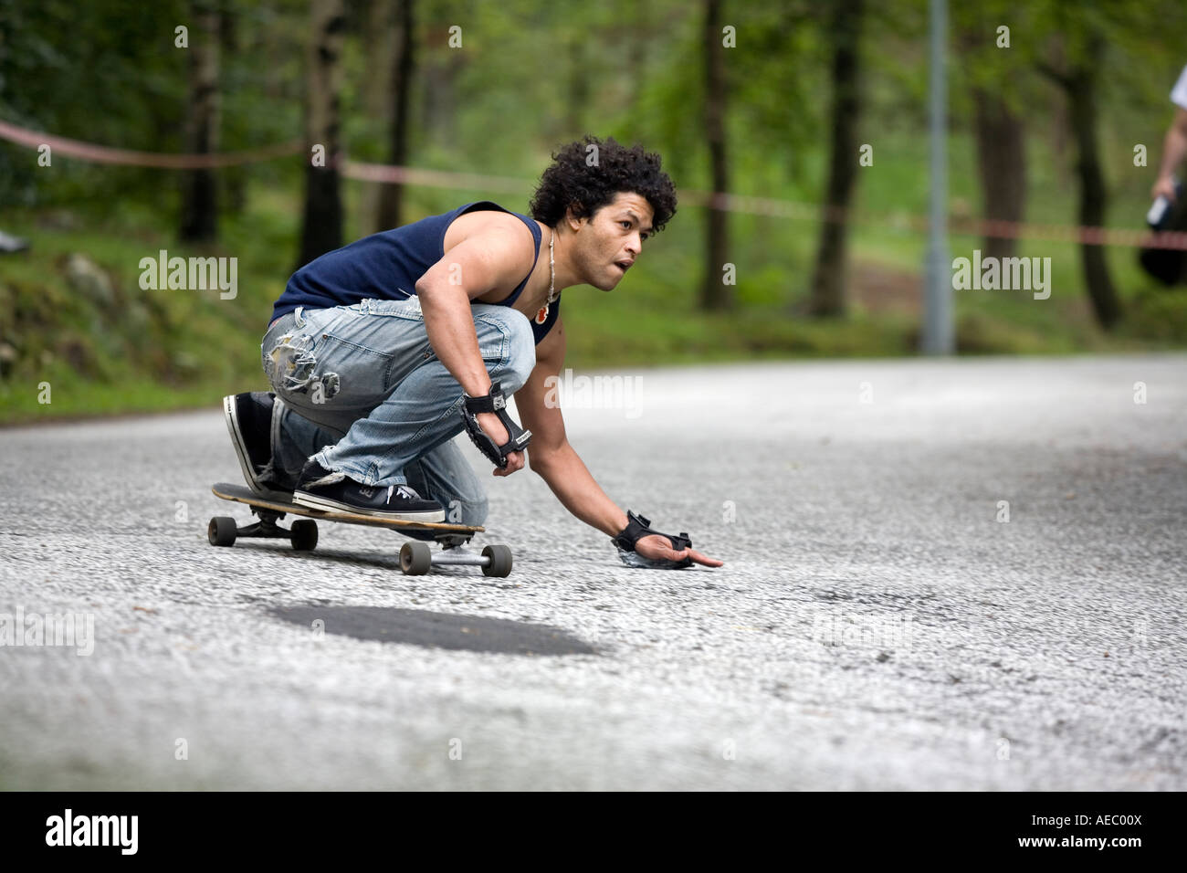 Longboard Skateboard Downhill Stock Photo - Alamy