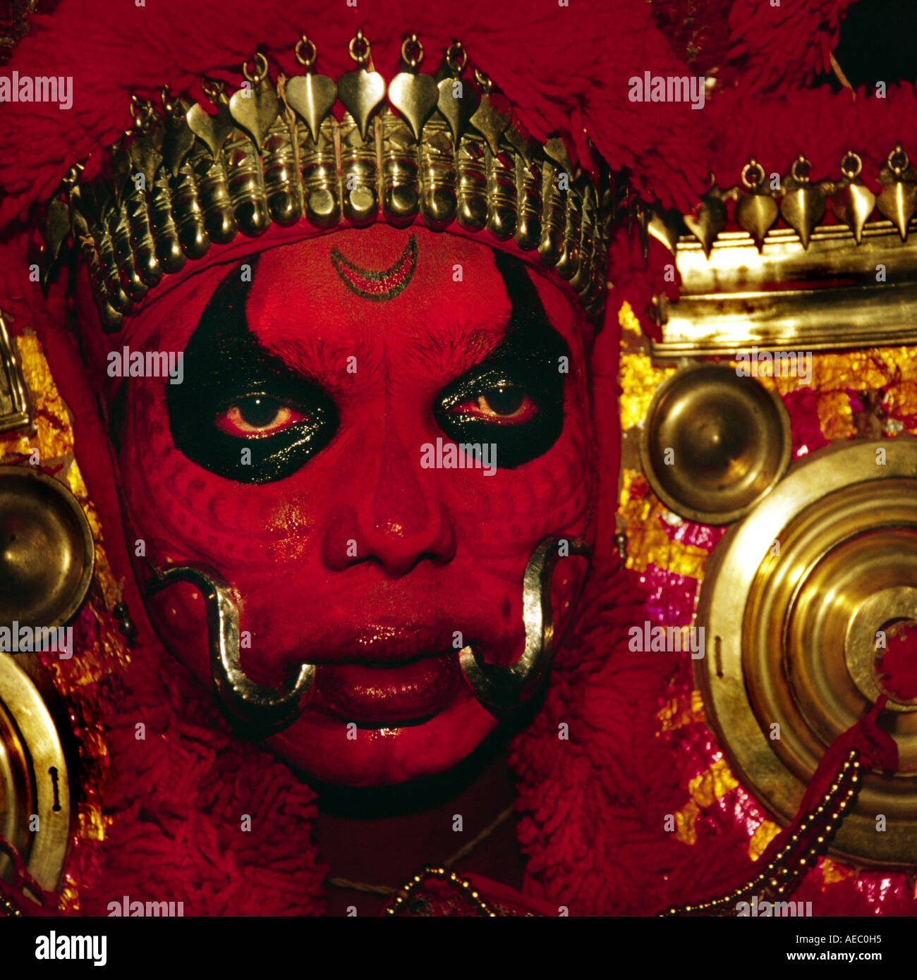Theyyam traditional dance form kerala hi-res stock photography and ...