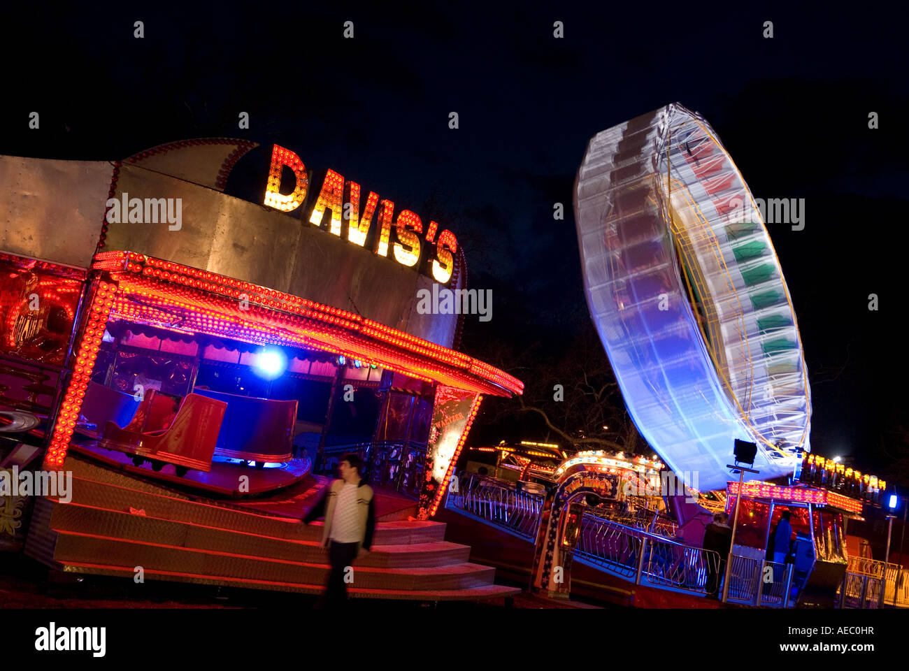 A funfair on Clapham Common London April 2006 Stock Photo - Alamy
