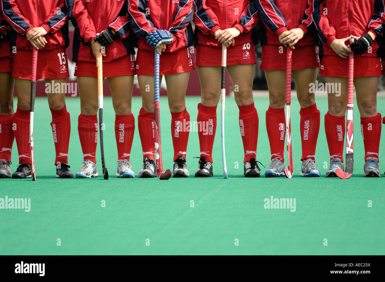 Red hockey sticks hi-res stock photography and images - Alamy