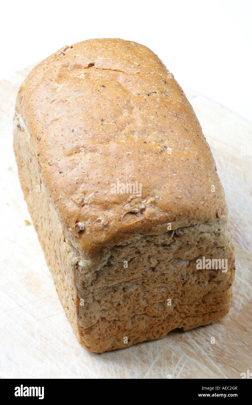 Freshly Baked Loaf Of Bread Ready To Slice And Eat Isolated Against A ...