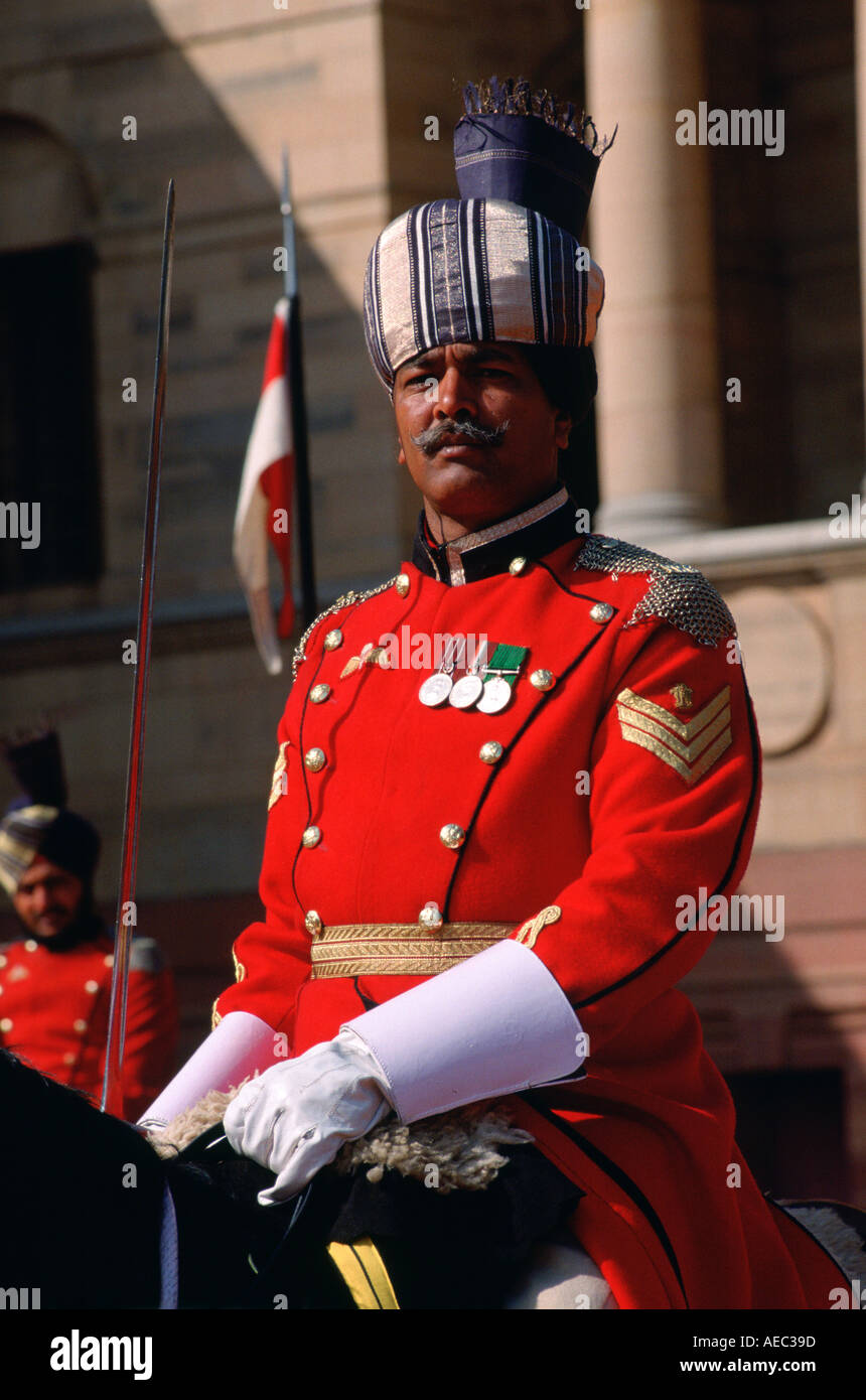 Presidential guard at Rasthraparti Bhavan Delhi India Stock Photo - Alamy