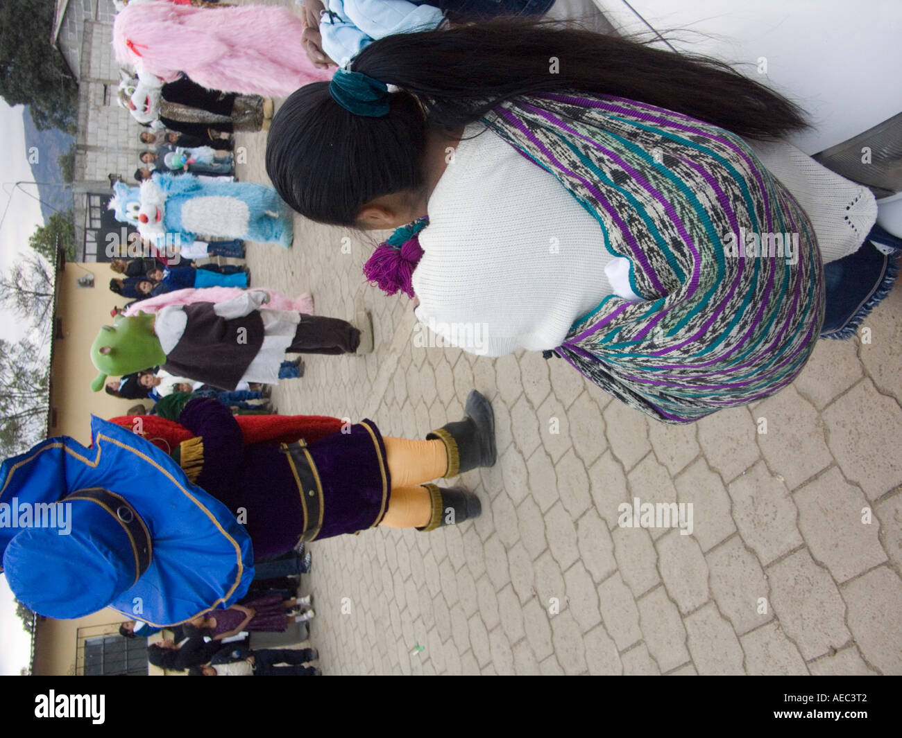 Logos and masks of global cartoon characters contrast with local ...