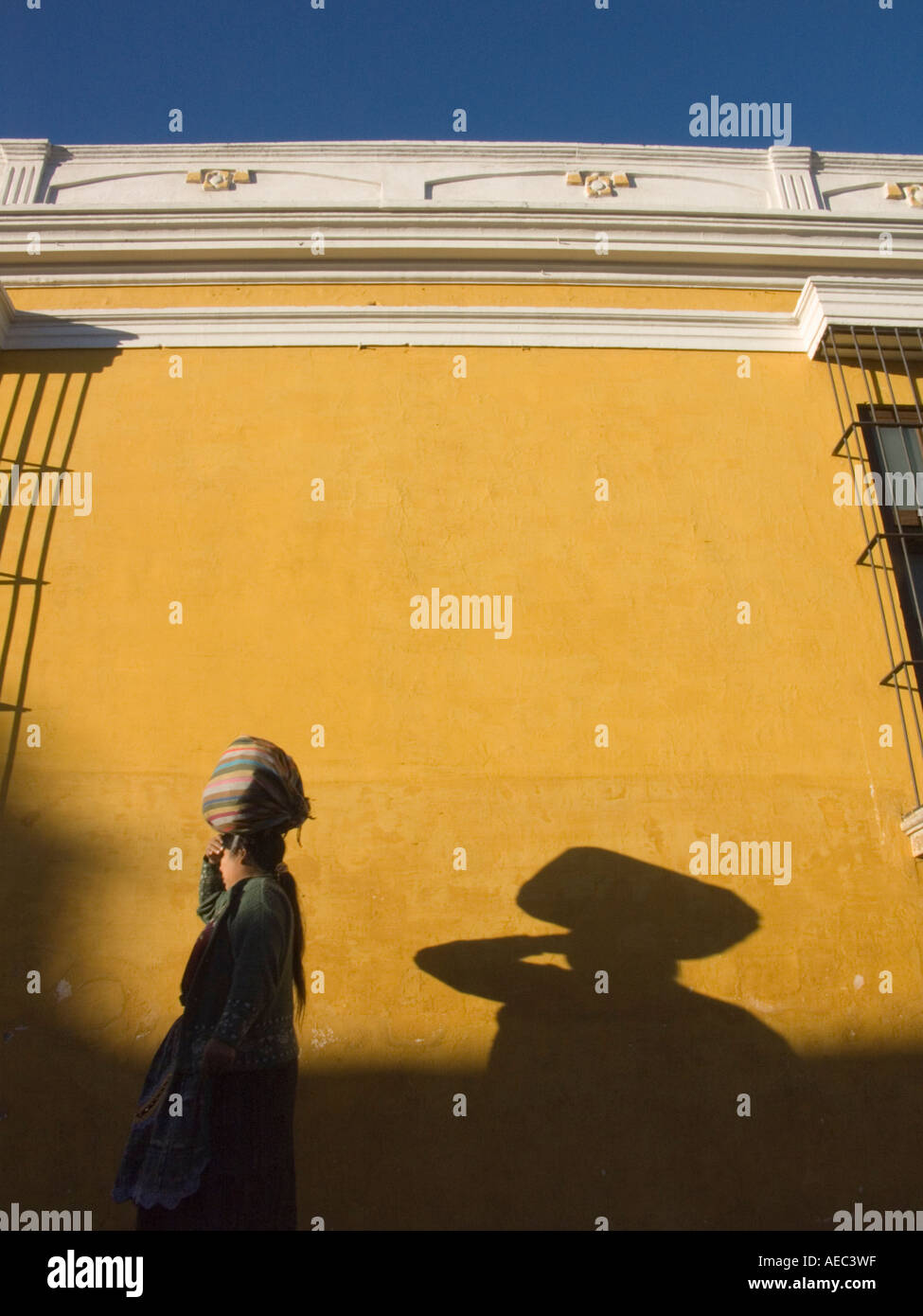 The color and the colonial architectural style seen in the city Stock ...