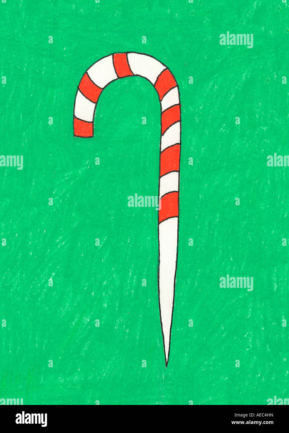 sharp cand cane illustration Stock Photo - Alamy