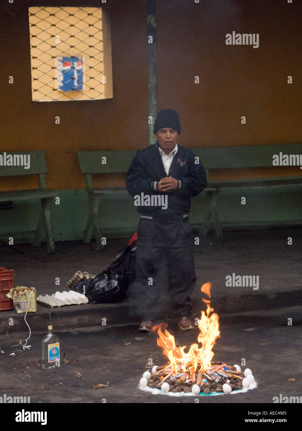 Followers of Maximon, a deity derived from Maya and Catholic faiths ...