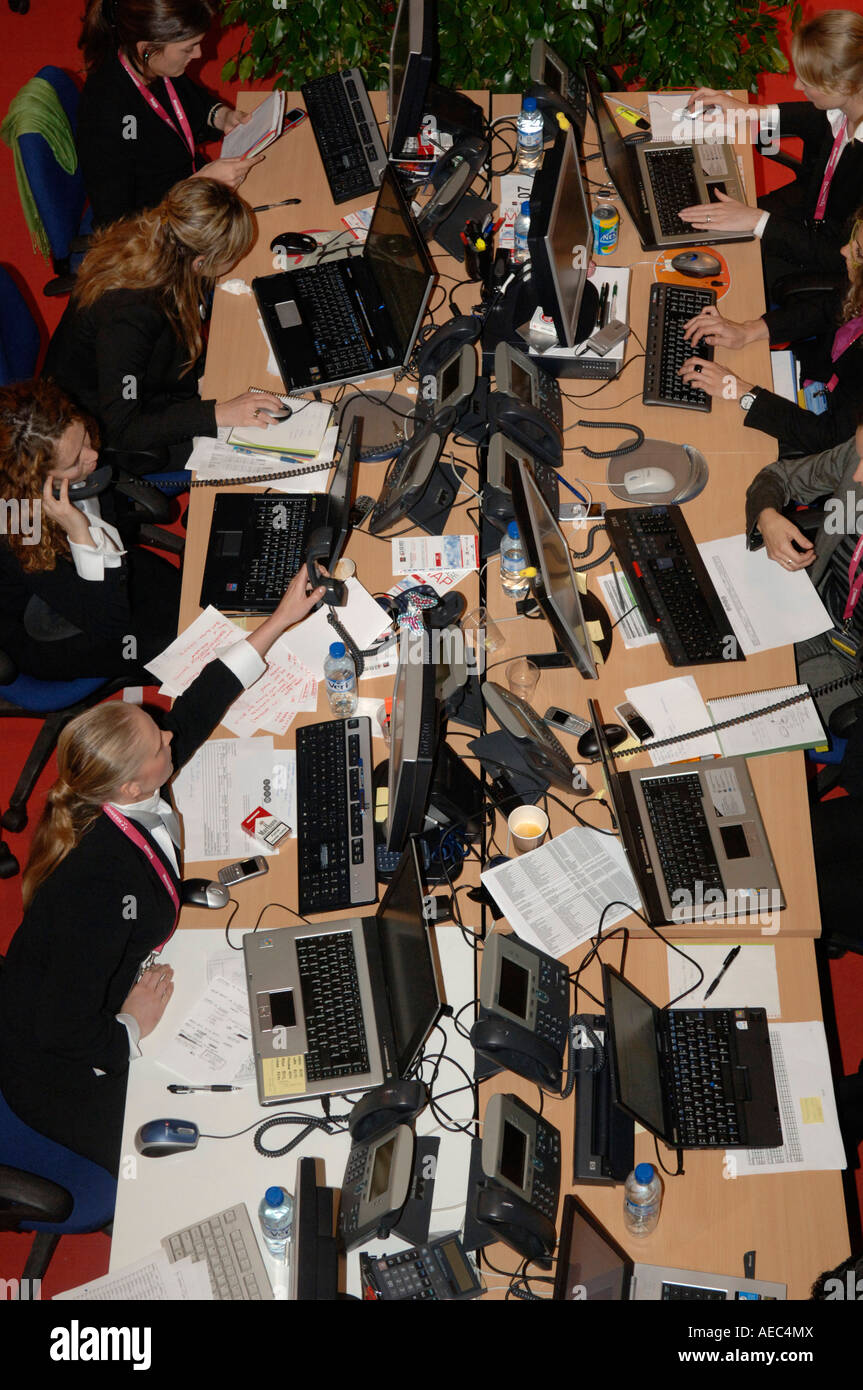 Call centre staff Stock Photo - Alamy