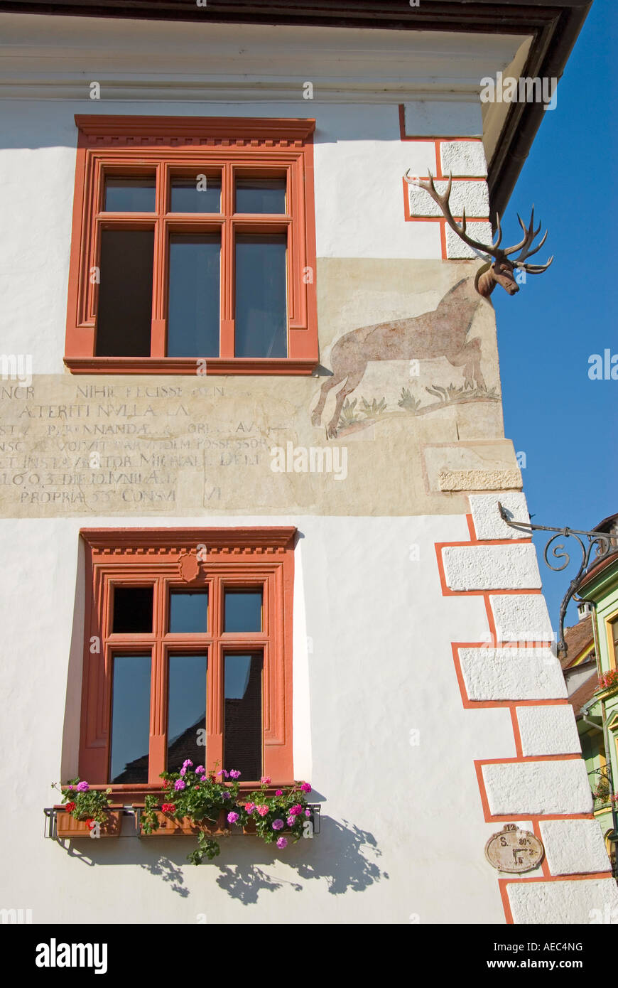 Sighisoara, Transylvania, Romania. The Stag House (Casa cu Cerb - 17thC ...