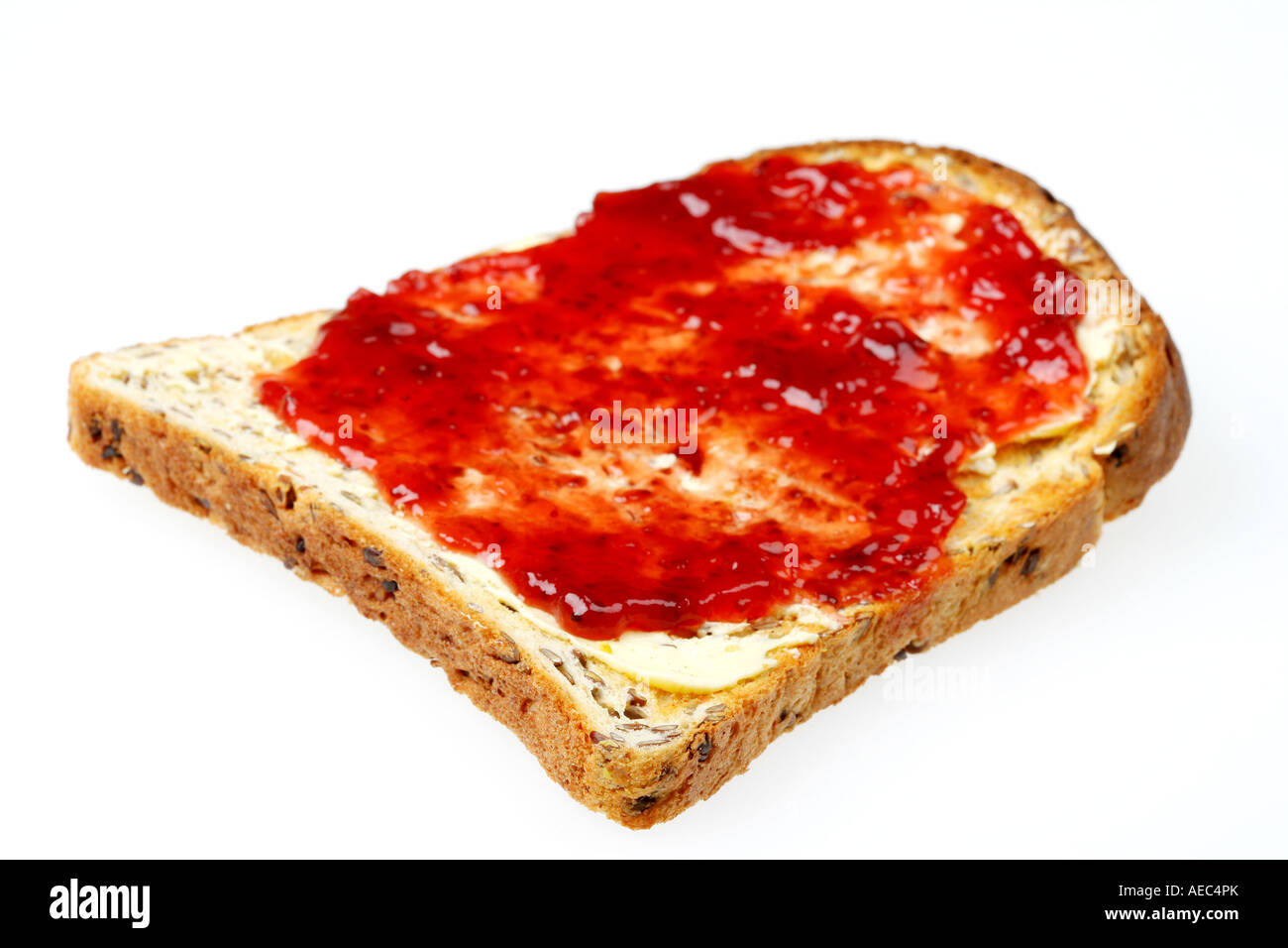Strawberry Jam on Toast Stock Photo - Alamy