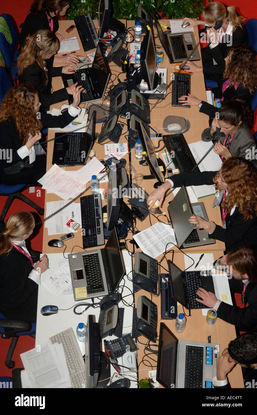 Call centre staff Stock Photo - Alamy