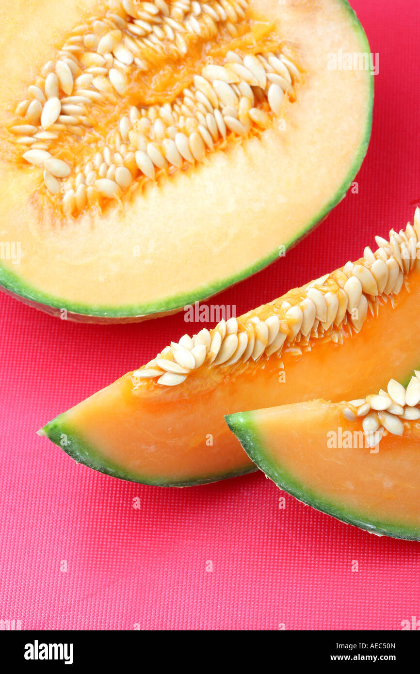 Slice of melon gala tropical fruit hi-res stock photography and images ...