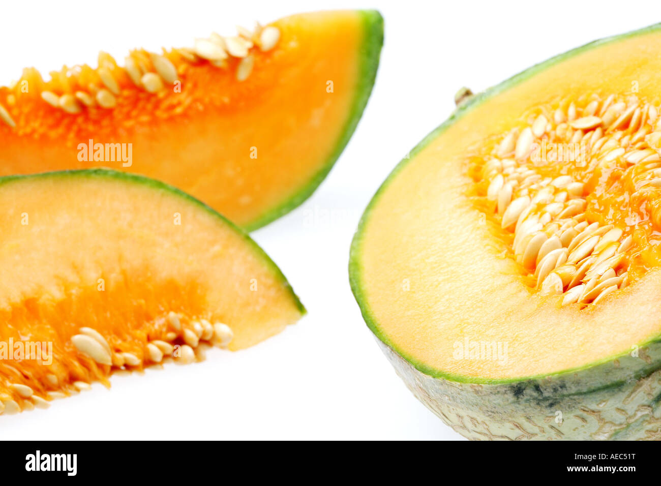 Fresh Ripe Juicy Refreshing Tropical Gala Melon Fruit Isolated Against ...