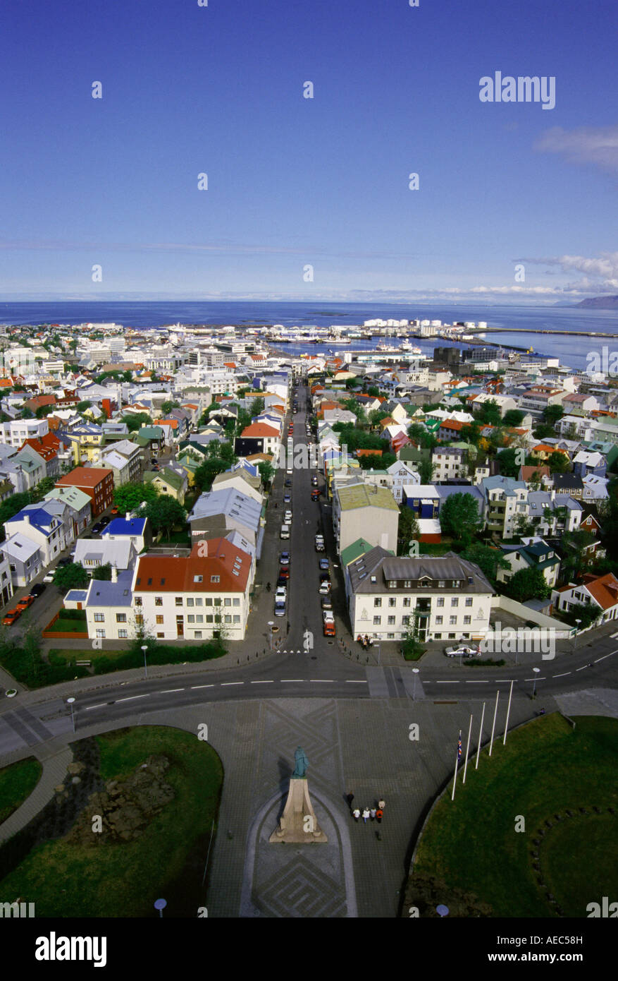 Aerila view of Reykjavik Iceland Stock Photo - Alamy