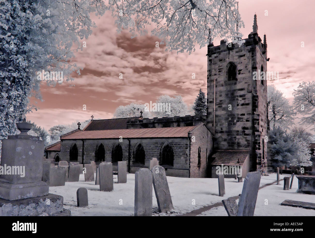 Eyam Church, Derbyshire UK Stock Photo - Alamy