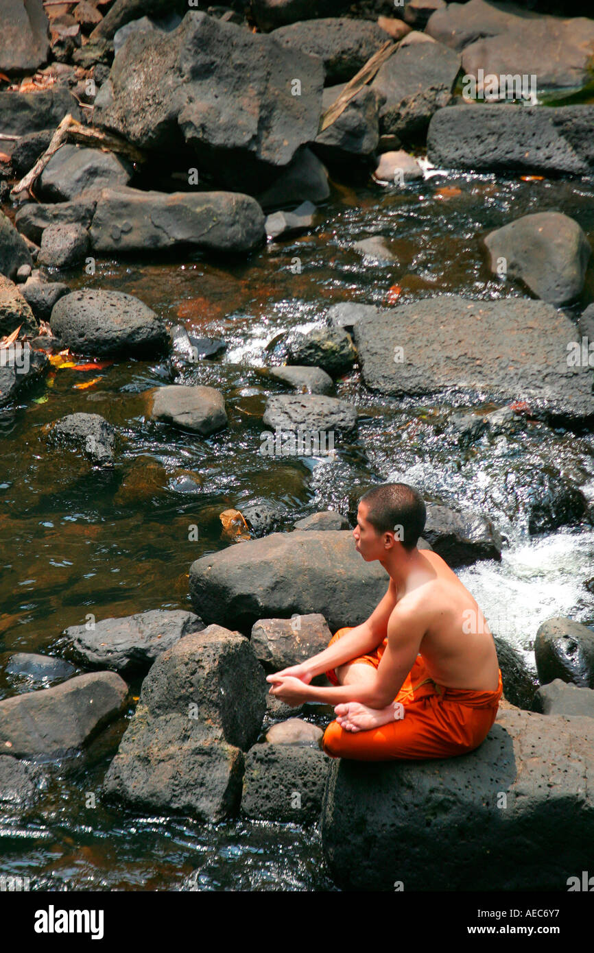 Buddhist monks tat yeung waterfall hi-res stock photography and images ...